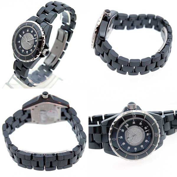 シャネル CHANEL J12 黒セラミック H2122 センターメレダイヤ 33mm レディース 新品 Zetton(ゼットン)