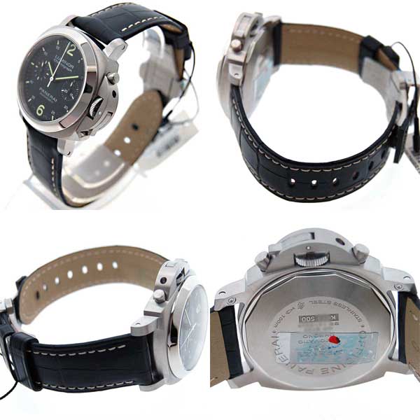 パネライ PANERAI ルミノールクロノグラフ 40mm PAM00310 自動巻 100m防水 革ベルト 新品 Zetton(ゼットン)