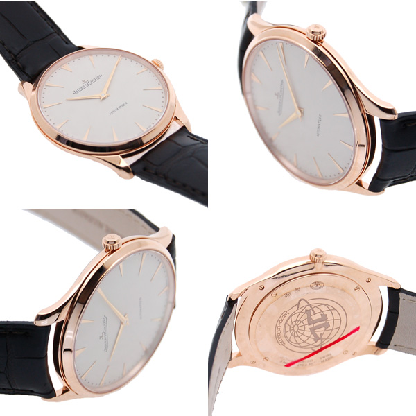 ジャガールクルト Jaeger LeCoultre マスターウルトラスリム41 Q1332511 18KPG アイボリー 革ベルト 新品 ...
