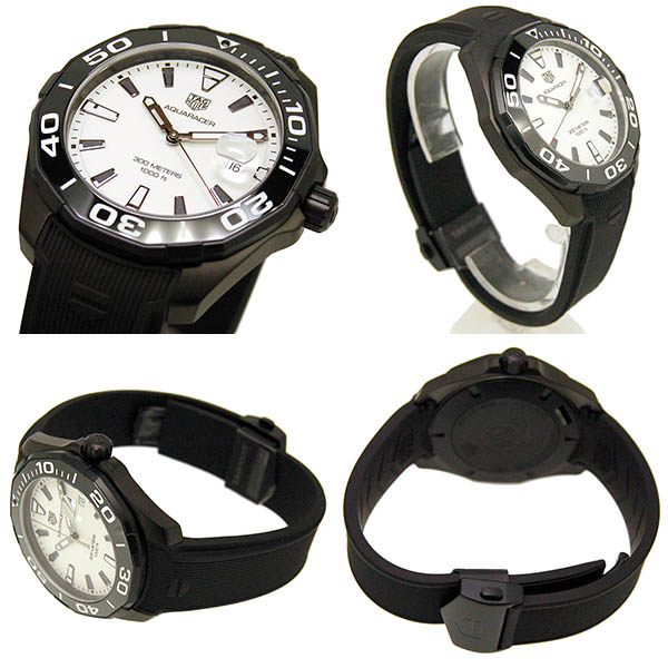 タグホイヤー TAG HEUER アクアレーサー 300M WAY108A.FT6141 43mm チタン クォーツ ホワイト 新品 ...