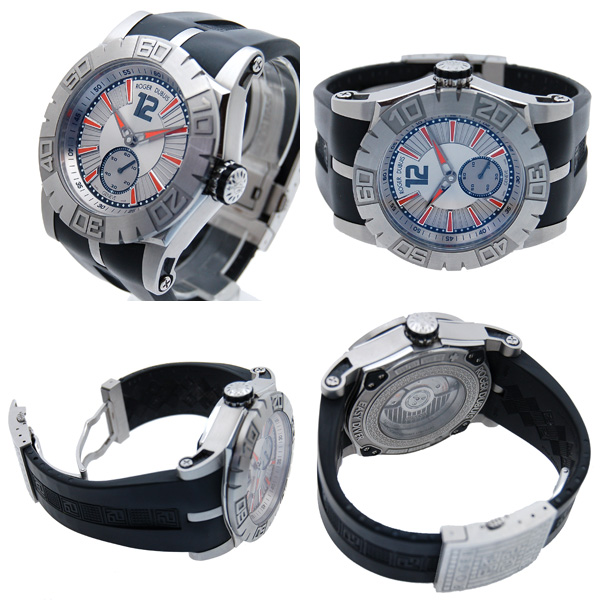 ロジェ・デュブイ ROGER DUBUIS ニューイージーダイバー SED46 821 91 00/03A01 シルバー 46mm 300m ...